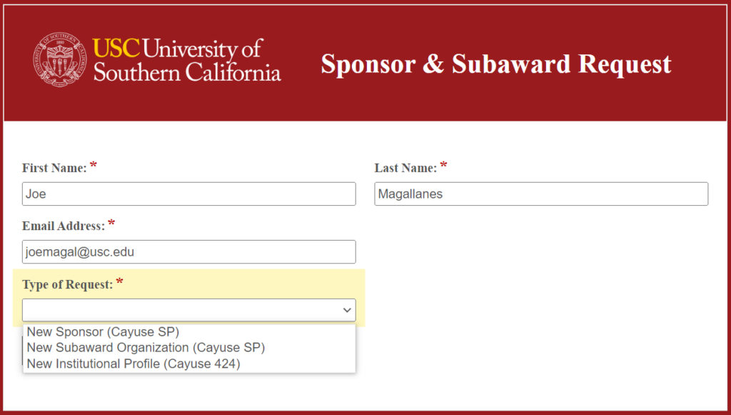 Cayuse SP Pre-Award Resources – USC Department of Contracts and Grants