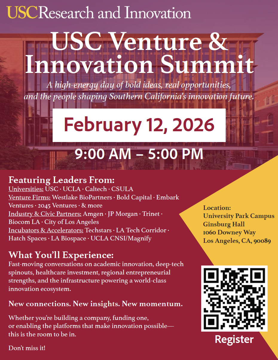 You’re Invited – USC Venture & Innovation Summit – USC Department of ...